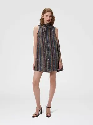 Missoni Flared Mini Dress With Draped Neckline