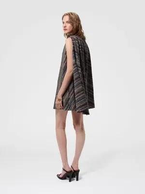 Missoni Flared Mini Dress With Draped Neckline