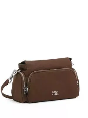 Bimba Y Lola Small Dark Khaki Cotton Pocket Crossbody Bag - Brown