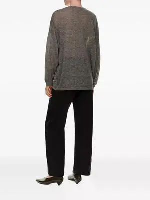 Bimba Y Lola Long -melange Wool And Lace Cardigan