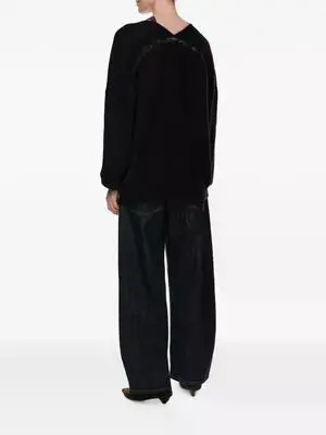 Bimba Y Lola Mohair Wool And Lace Cardigan