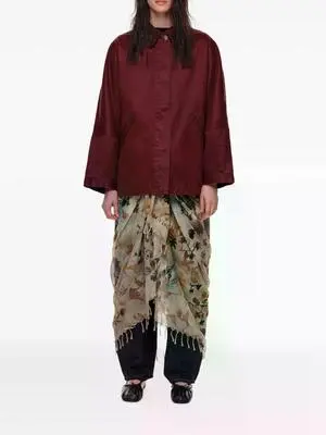 Bimba Y Lola Short Burgundy Coated Trench