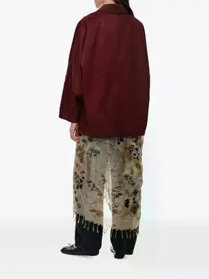 Bimba Y Lola Short Burgundy Coated Trench