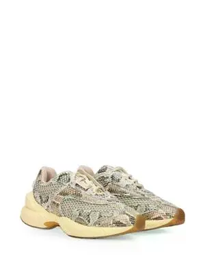 Roberto Cavalli Snake-effect Low-top Sneakers