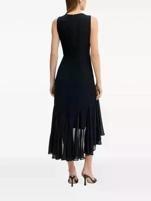 MORGAN Buckle Asymmetric Midi Dress