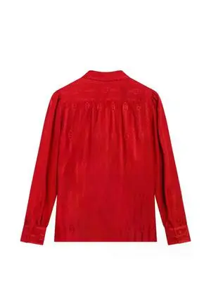 Gucci Interlocking G Chain Silk Shirt - Red
