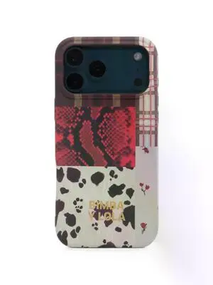 Bimba Y Lola Python Patchwork Iphone 17 Pro Rigid Case - Neutrals