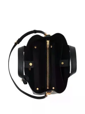 Bimba Y Lola Medium Chihuahua Tote Bag In Leather - Black