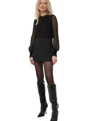 MORGAN Ruffled Long-sleeve Blouse