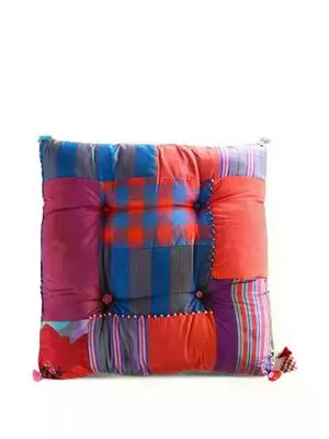 Pero Patchwork Tassel-detail Cushion - Red