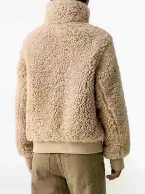 Marc O'polo Teddy-texture Zip-up Jacket - Neutrals