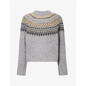 Barbour Annette Fair Isle Knitted Jumper - Grey Multi