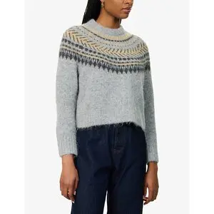 Barbour Annette Fair Isle Knitted Jumper - Grey Multi