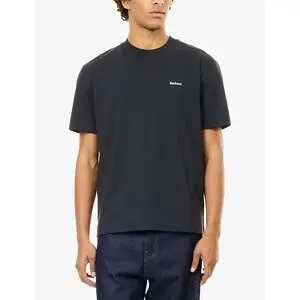 Barbour Dalton Oversized Logo-print Cotton T-shirt - Black