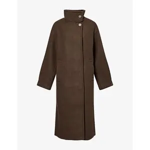DAMSON MADDER Agnes Funnel-collar Wool-blend Coat