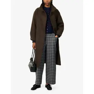 DAMSON MADDER Agnes Funnel-collar Wool-blend Coat