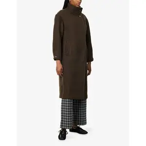 DAMSON MADDER Agnes Funnel-collar Wool-blend Coat