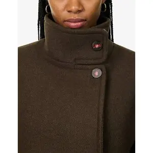 DAMSON MADDER Agnes Funnel-collar Wool-blend Coat