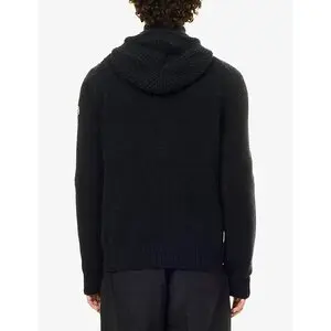 Moncler Bouclé Logo-patch Wool-blend Hoody