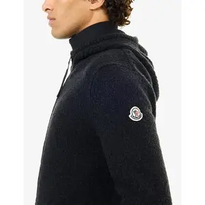 Moncler Bouclé Logo-patch Wool-blend Hoody