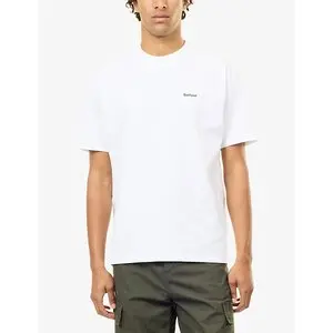 Barbour Dalton Oversized Logo-print Cotton T-shirt - White