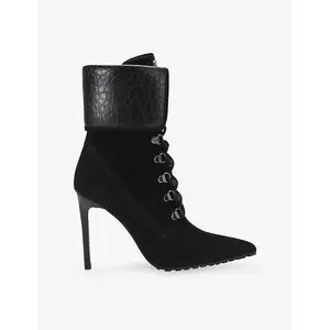 Steve Madden Morals Nubuck Leather Stiletto Heeled Boots