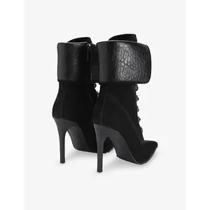 Steve Madden Morals Nubuck Leather Stiletto Heeled Boots
