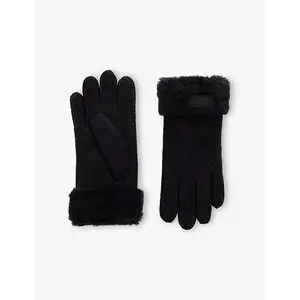 UGG Turn Cuff Sheepskin Gloves - Black