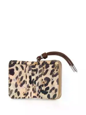 Bimba Y Lola Natural-leopard Lapel Wallet