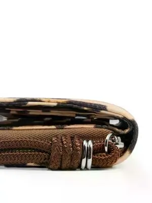 Bimba Y Lola Natural-leopard Lapel Wallet