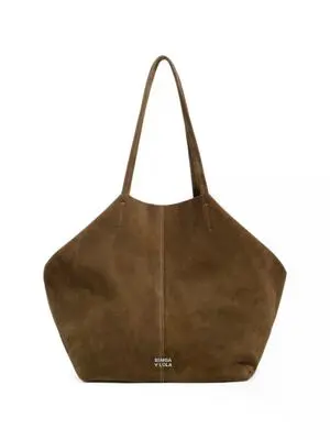 Bimba Y Lola Large Olive Suede Shopper Bag