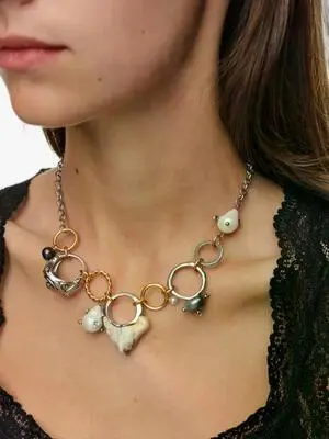 Bimba Y Lola Chain Necklace And Horse Rings