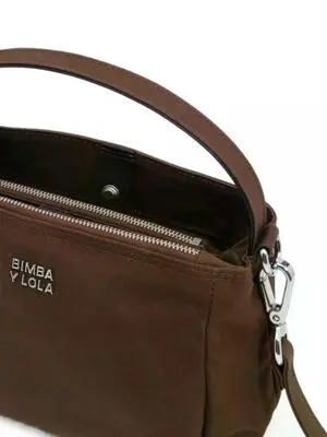 Bimba Y Lola Dark-khaki Cotton Mini Slouch Bag