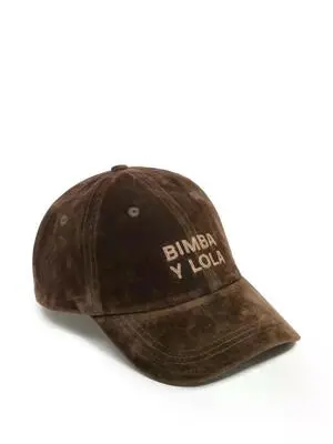 Bimba Y Lola Khaki Flocked Fabric Cap - Brown