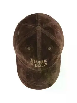 Bimba Y Lola Khaki Flocked Fabric Cap