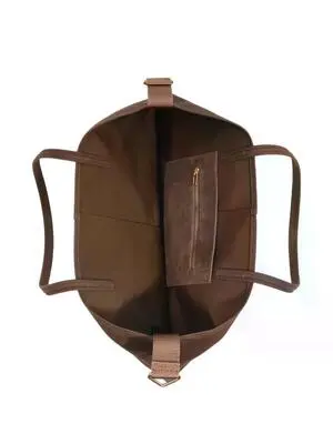 Bimba Y Lola Dark Khaki Cotton Maxi Shopper Bag