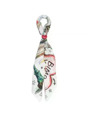Bimba Y Lola Vigo Souvenir Scarf Charm - White