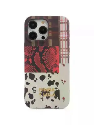 Bimba Y Lola Python Patchwork Iphone 15 Pro Rigid Case - Neutrals