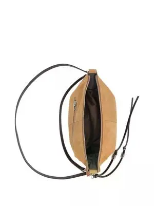 Bimba Y Lola Large Beige Suede Madrid Bag