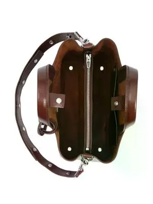 Bimba Y Lola Medium Chihuahua Tote Bag Dark Tan-leather
