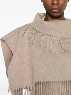 BY MALENE BIRGER Turtla Fringed Bib Scarf - Neutrals