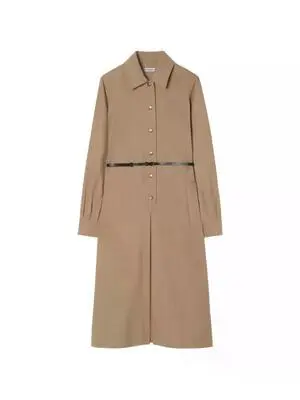 Burberry Wool Shirt Dress - Brown