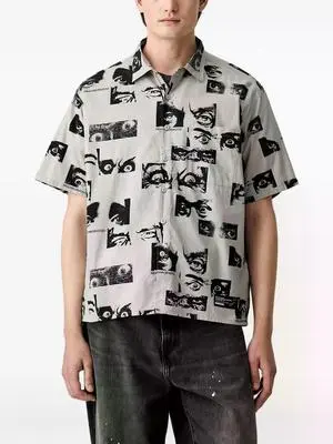 NEIGHBORHOOD Graphic-print Short-sleeve Shirt - Grey