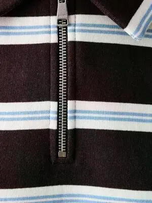 Marc O'polo Striped Quarter-zip Polo Top
