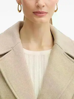 MORGAN Faux-fur Collar Belted Coat