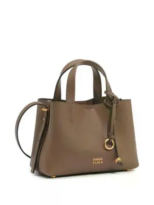 Bimba Y Lola Small Golden- Leather Chihuahua Tote Bag - Brown