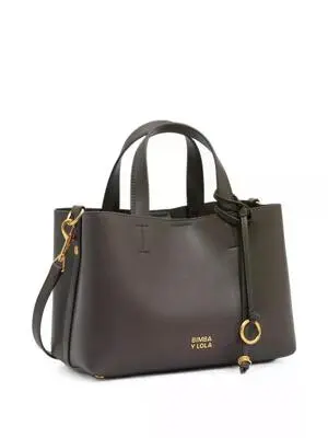 Bimba Y Lola Medium Elephant Leather Chihuahua Tote Bag - Grey