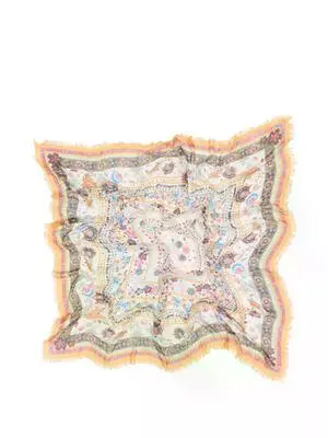 Bimba Y Lola Floral Frame Shawl