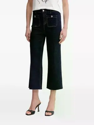 MORGAN Button-pocket Raw-hem Jeans