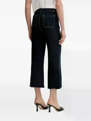 MORGAN Button-pocket Raw-hem Jeans